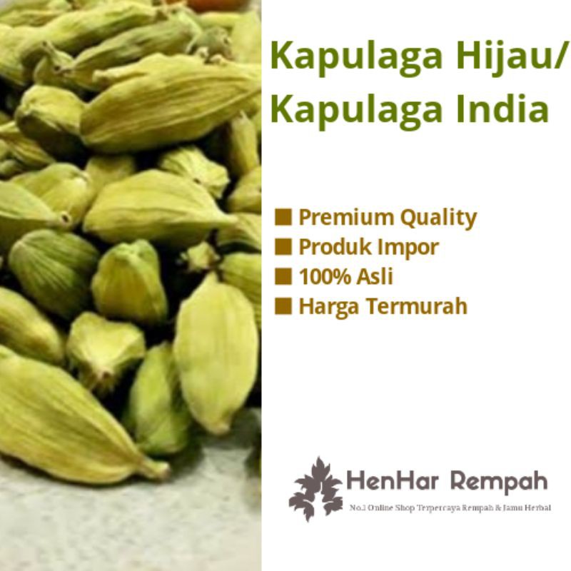 Jual Kapulaga Hijau 10 gr, 25 gr, 50 gr, 100 gr Kapulaga India Kapulaga ...