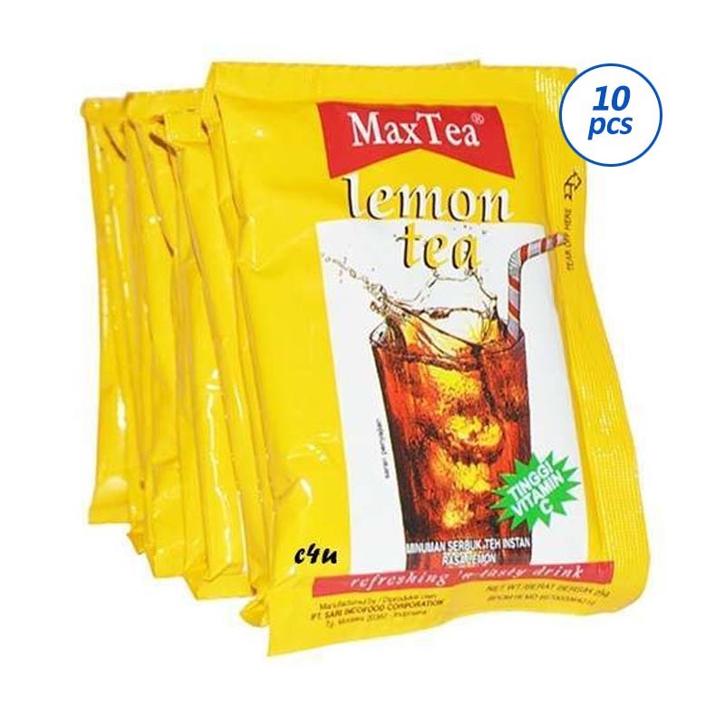 Jual Maxtea Lemon Tea teh lemon [25 gr x 10 sachet] 1 renceng | Shopee Indonesia