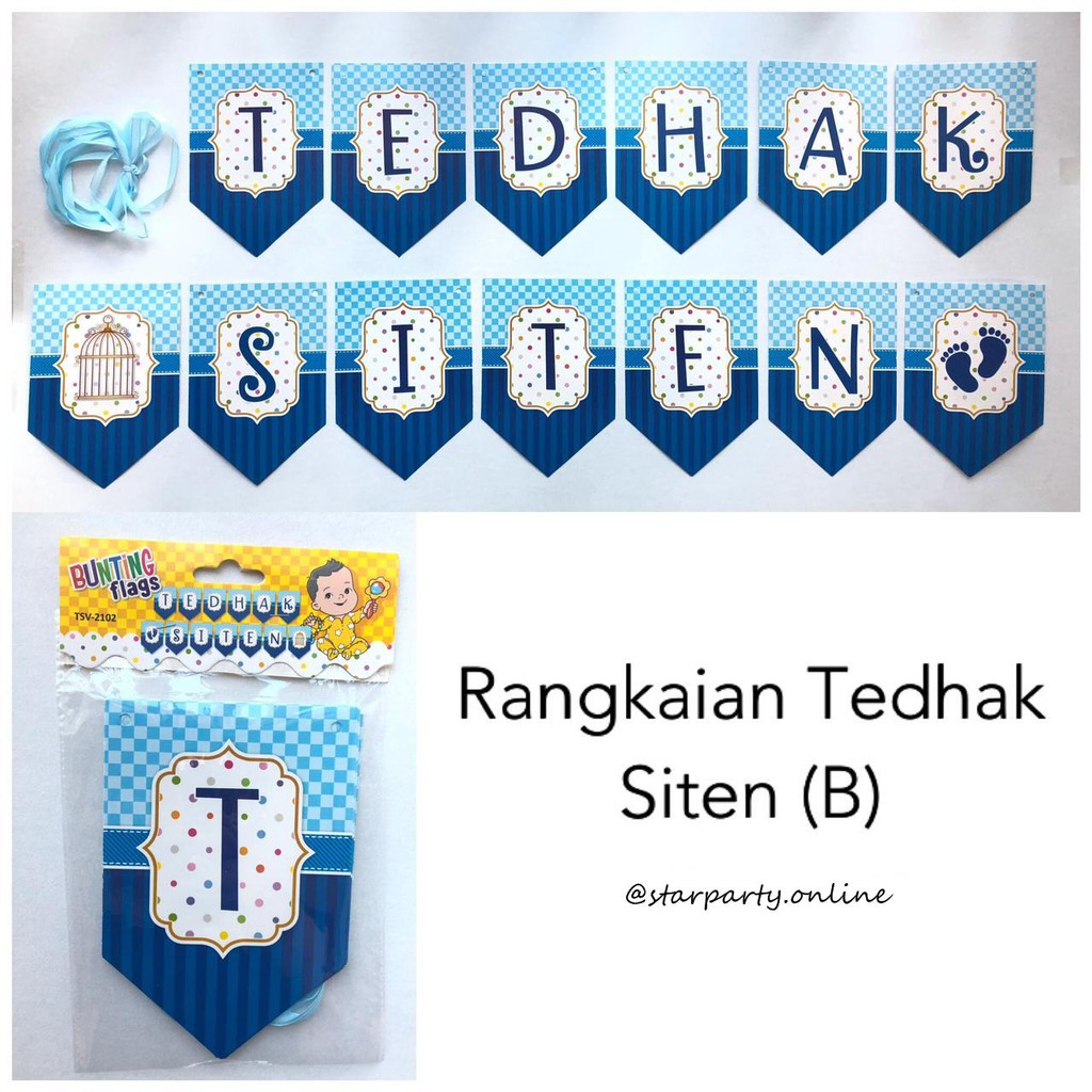 Jual Rangkaian Tedhak Siten Pink / Turun Tanah/ Banner Tedak Siten ...