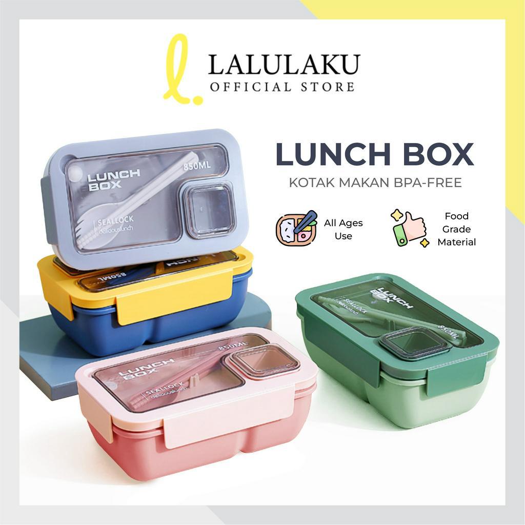 Jual Lunch Box Set/Kotak Bekal Makan Jerami Gandum/kotak makan 850ml Free Sendok Tempat Makan ...