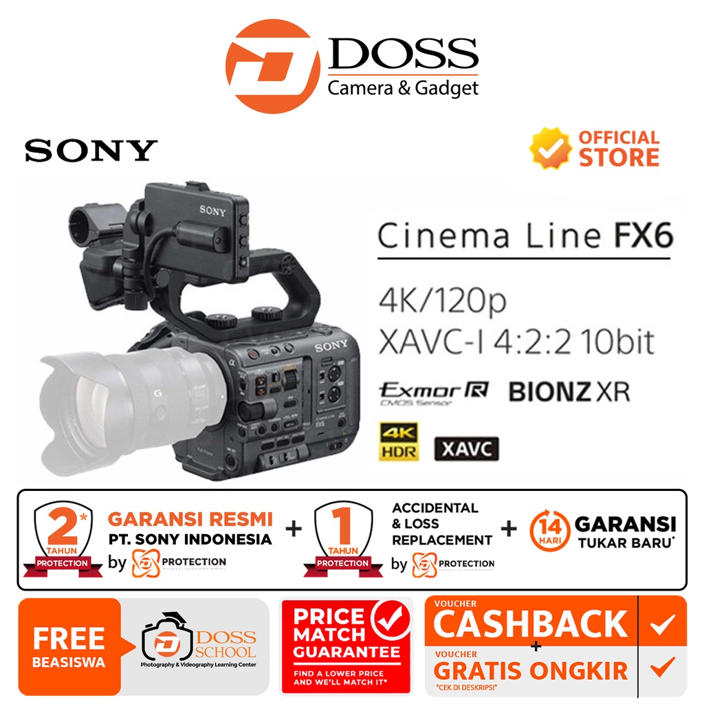 Jual Sony FX6 Full-Frame Cinema Camera / Sony FX6 / Sony FX 6 | Shopee ...