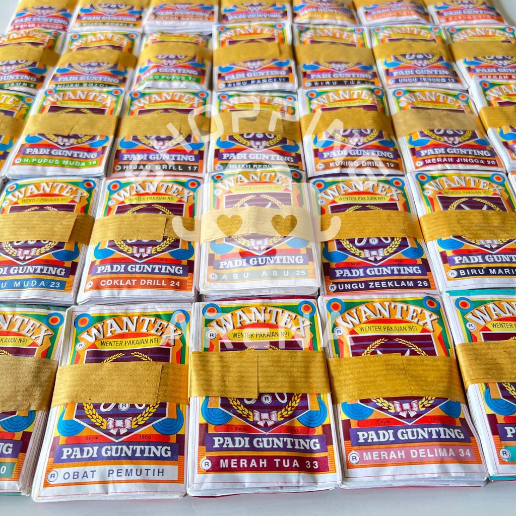 Jual Wantex Cap Padi Gunting Bundle 10pcs Warna Warni Pewarna Kain ...