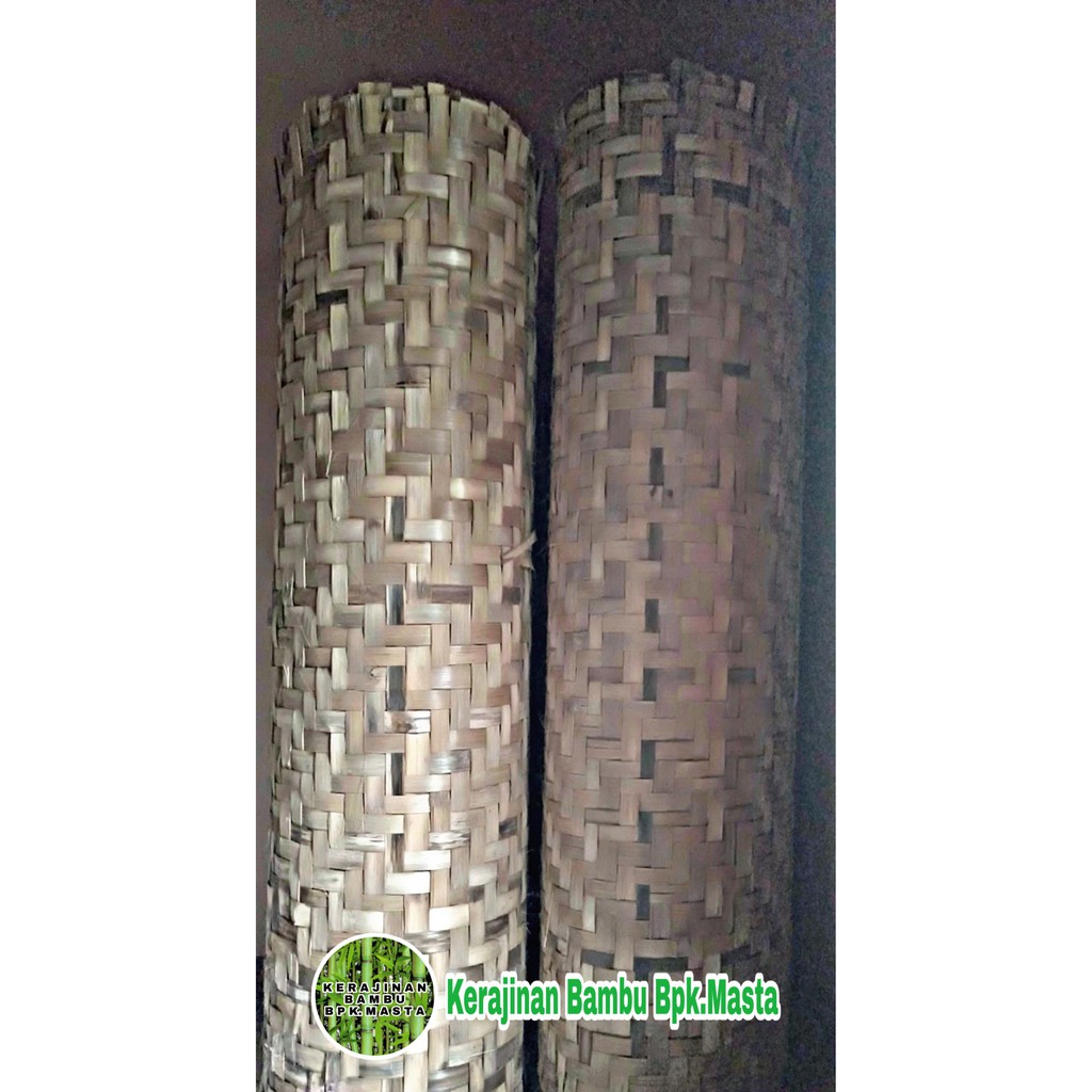 Jual Kerajinan Anyaman Bambu Bilik Motif Polos Harga Permeter | Shopee ...