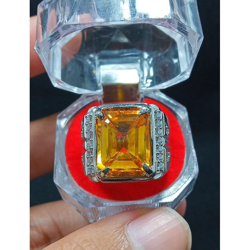 Jual Batu Yellow Citrine Asli natural siap pakai | Shopee Indonesia