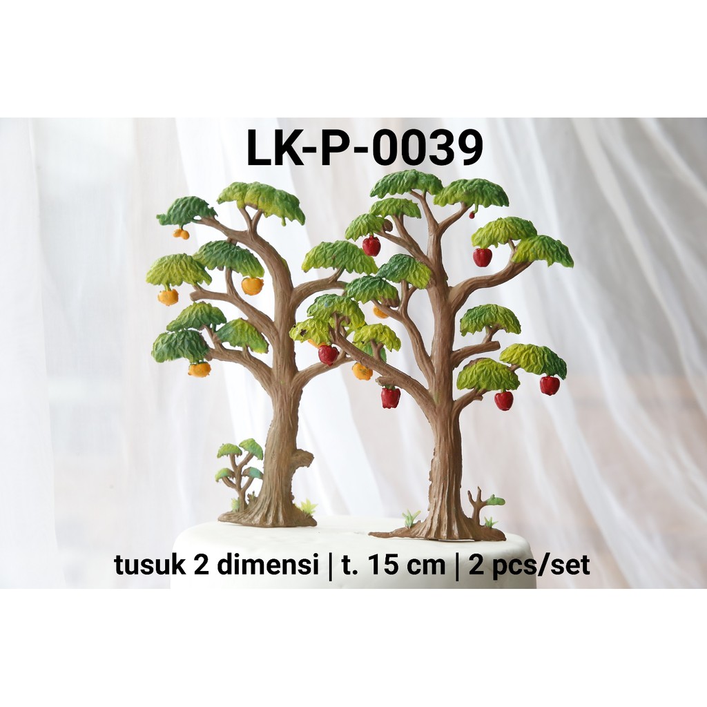 Jual LK-P-0039 Topper cake hiasan kue tart rumput tanaman bunga pohon ...
