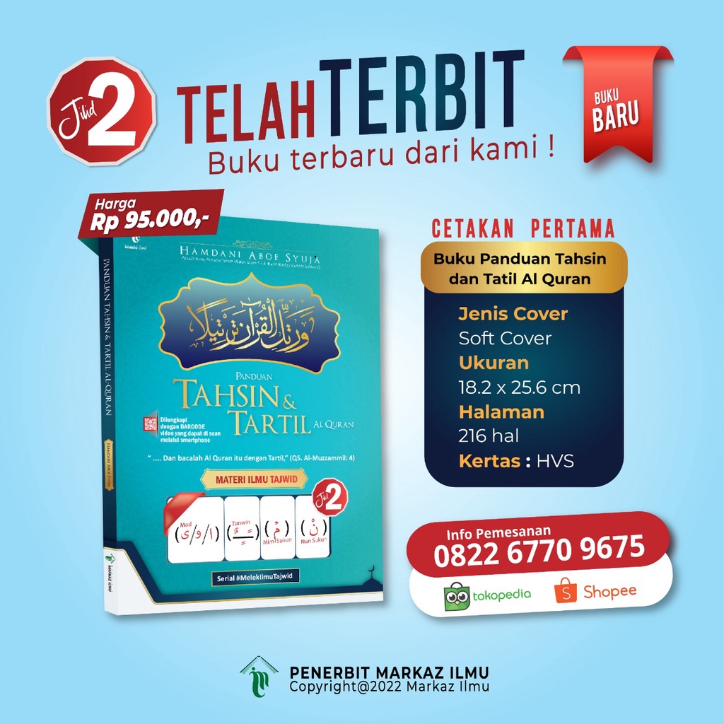 Jual Buku Panduan Tahsin & Tartil Al Quran Jilid 2 | Ustadz Hamdani ...