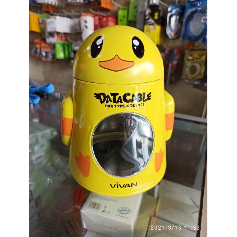 Jual Toples Kaleng ROBOT VIVAN V-GEN tempat isi Kabel data Handfree ...