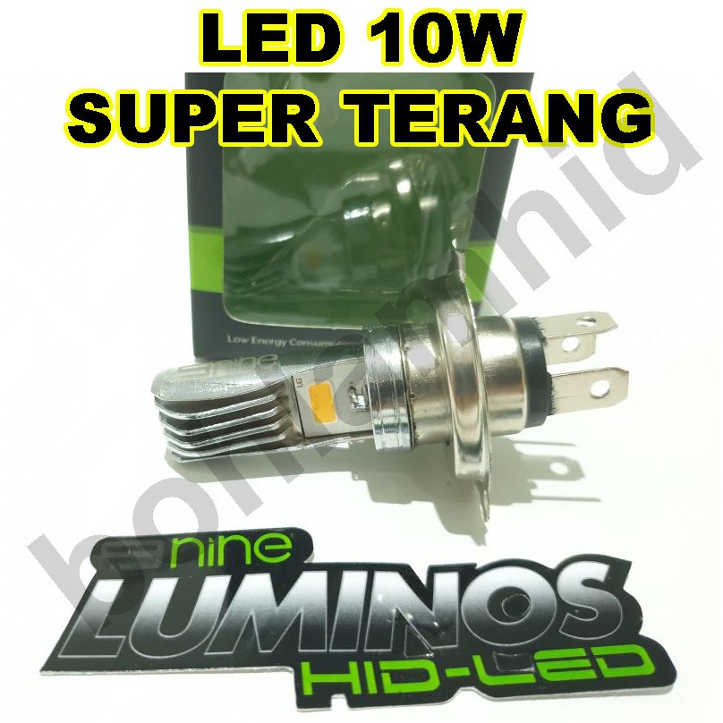 Jual Lampu LED Motor Luminos 9NINE PNP HS1 H4 Putih Kaki 3 Super Terang ...