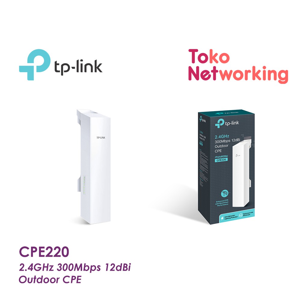 Jual TP LINK CPE220 : 2.4GHz 300Mbps 12dBi Outdoor CPE cpe220 tplink ...