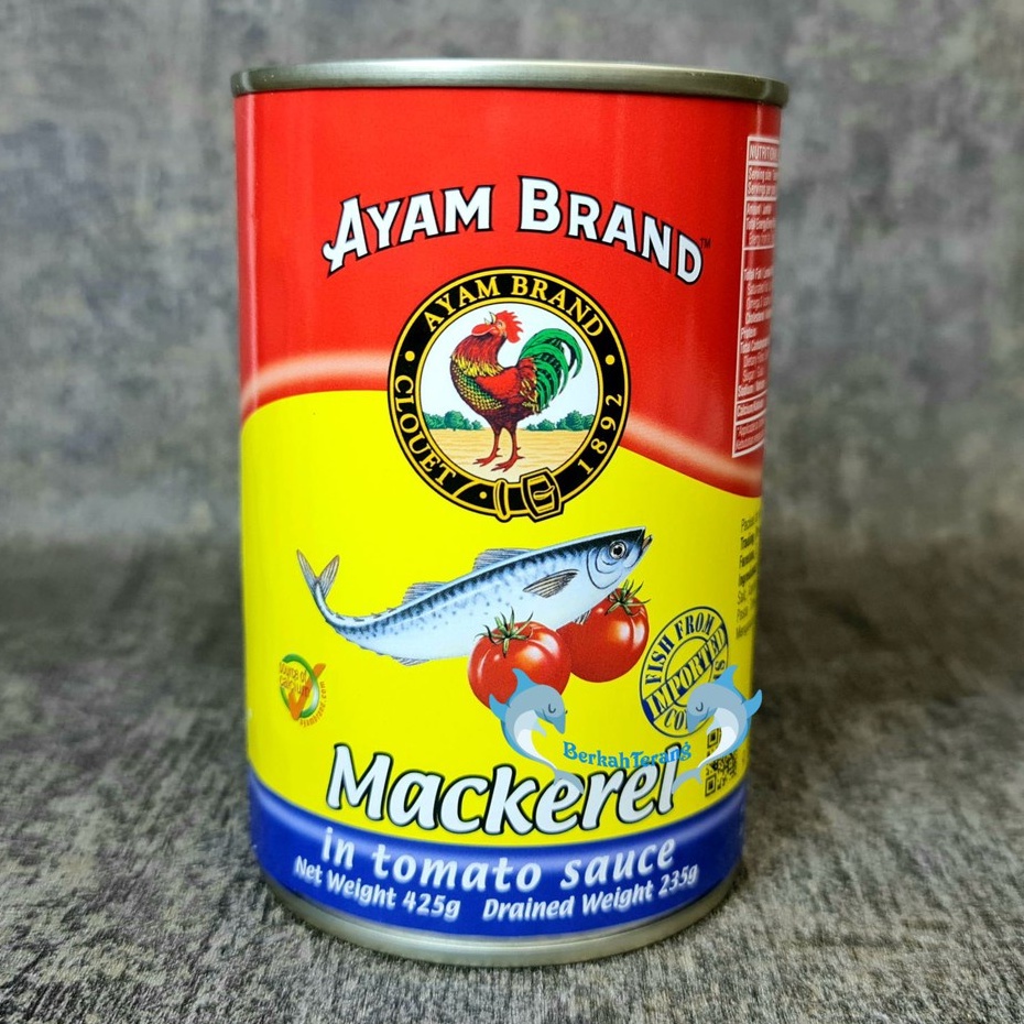 Jual Ayam Brand Mackerel In Tomato Sauce Bulat Besar Kaleng 425gr ...