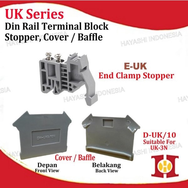 Jual Terminal Block Blok Din Rail End Plate Cover Stopper TAB D ...