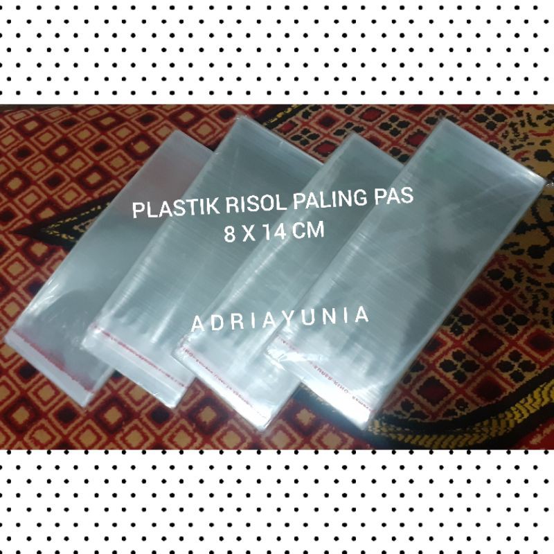 Jual Plastik Risol Paling Pas 8 x 14 cm OPP Seal isi 100 ( TEBAL ) | Shopee Indonesia