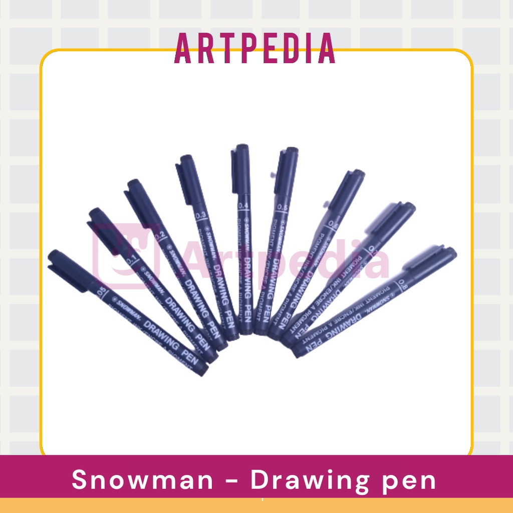 Jual SNOWMAN DRAWING PEN 005 - 0.8 - TERLARIS - TERSEDIA 9 UKURAN ...