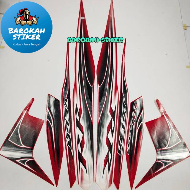 Jual Striping stiker polet list motor Yamaha Vega rr 2013 2014 merah ...