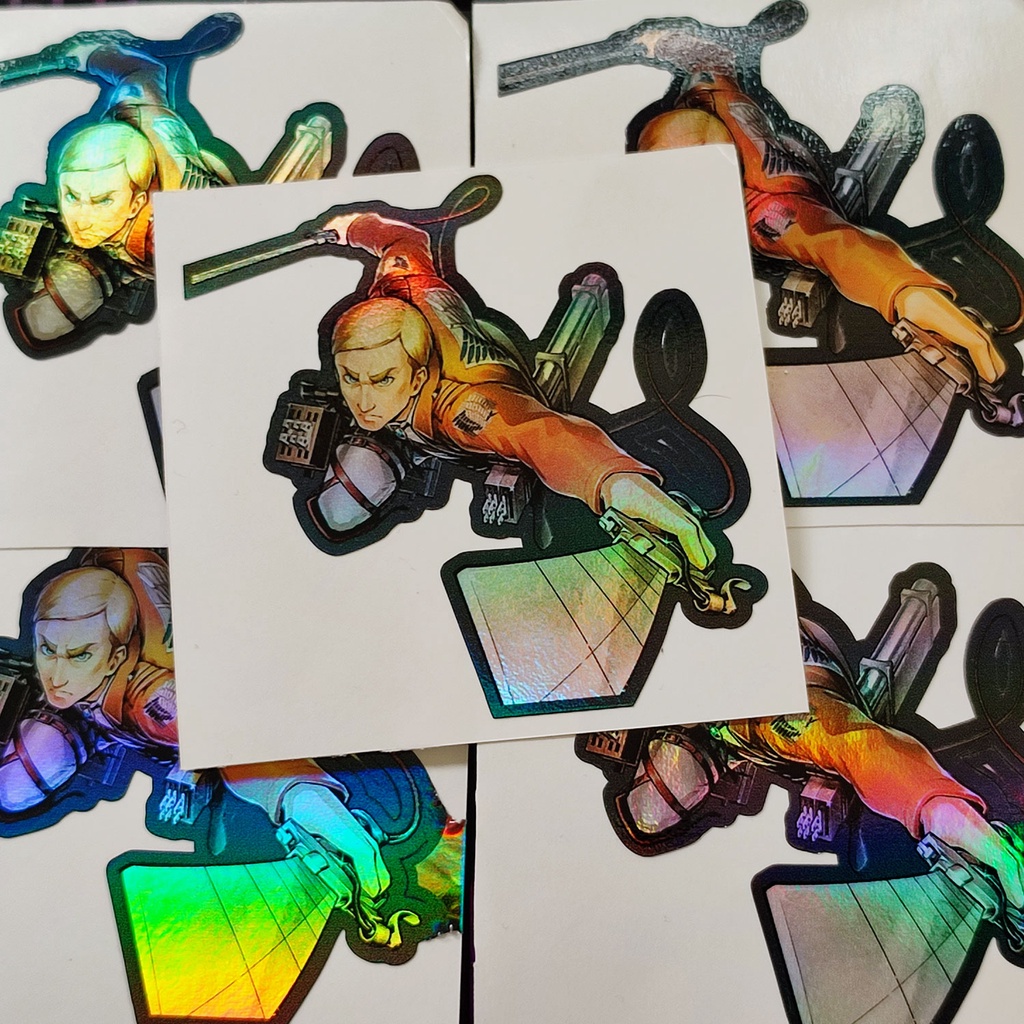 Jual STICKER STIKER HOLOGRAM ANIME - AOT ERWIN SIMTH - STIKER ANIME ...