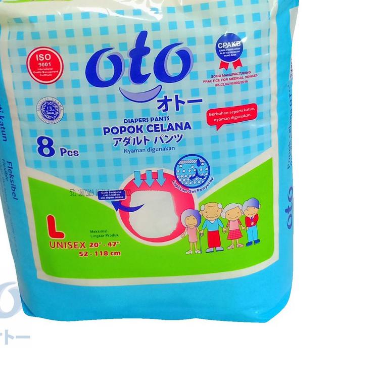 Jual OTO Diapers Adult Pants / Popok Dewasa model Celana Ukuran L, isi 8 pcs | Shopee Indonesia