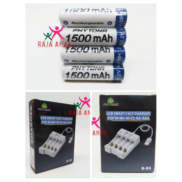 Jual BATTERY BATERAI CAS AA 1500 MAH DAN ALAT CAS BATERAI AA 3 SLOT / 4 ...