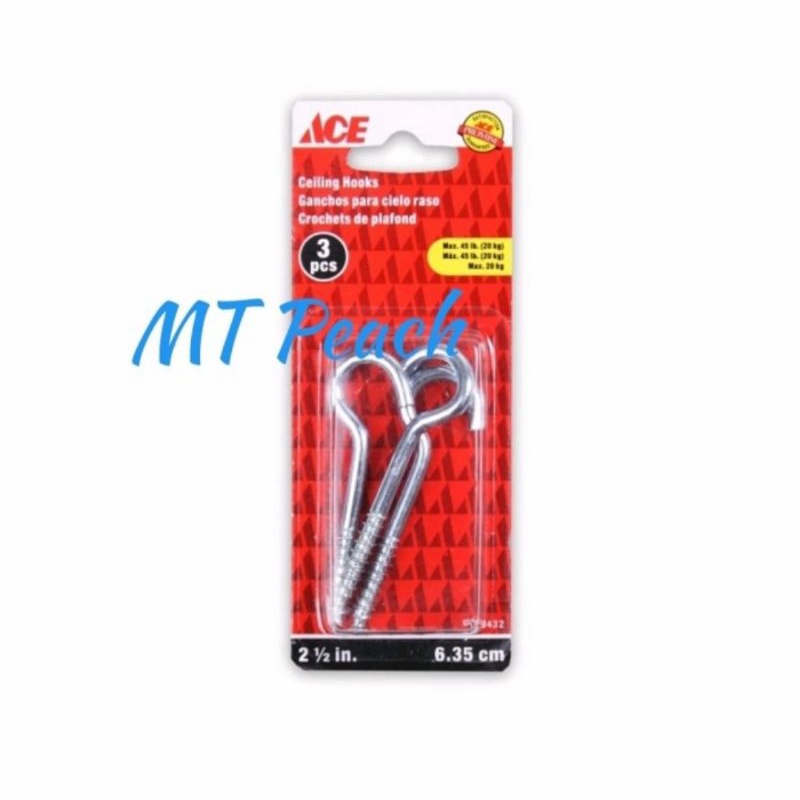 Jual SCREW EYE BOLT ACE 2 1/2 INCI 3PCS BAUT KAIT EYEBOLT | Shopee ...