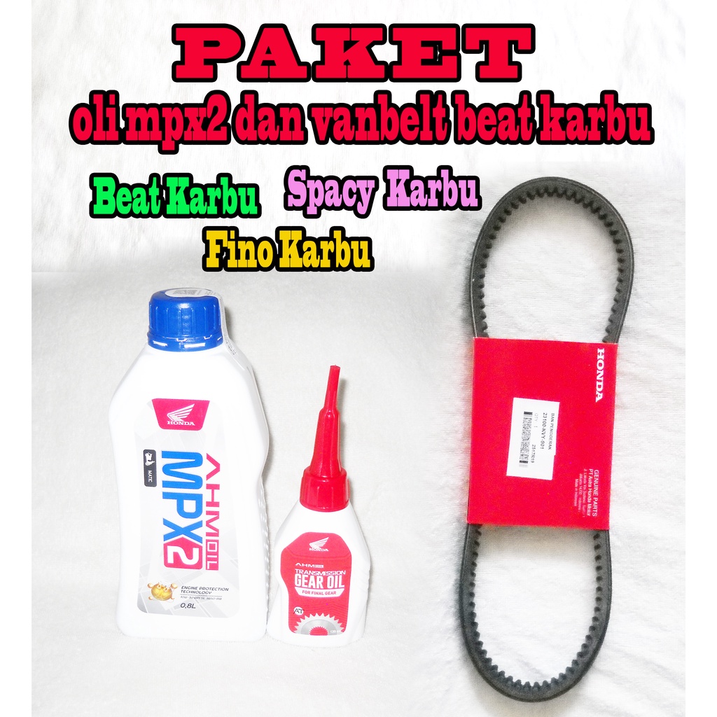 Jual Van Belt beat Karbu dan oli ahm mpx2 + gardan | Shopee Indonesia