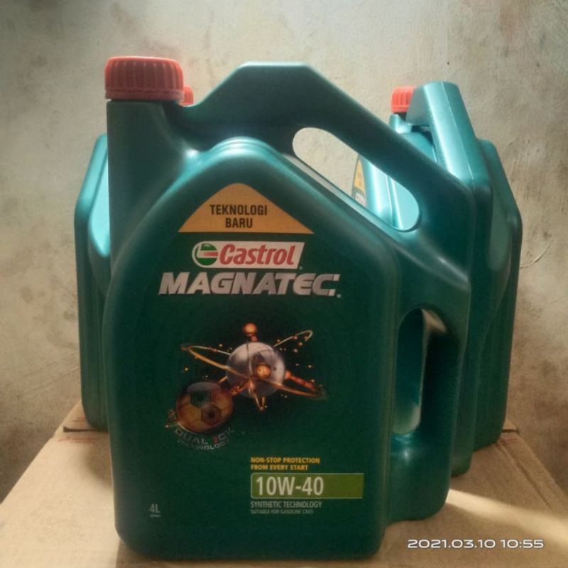 Jual oli mesin mobil oil Castrol magnetik 10W 40 asli 4Liter | Shopee ...