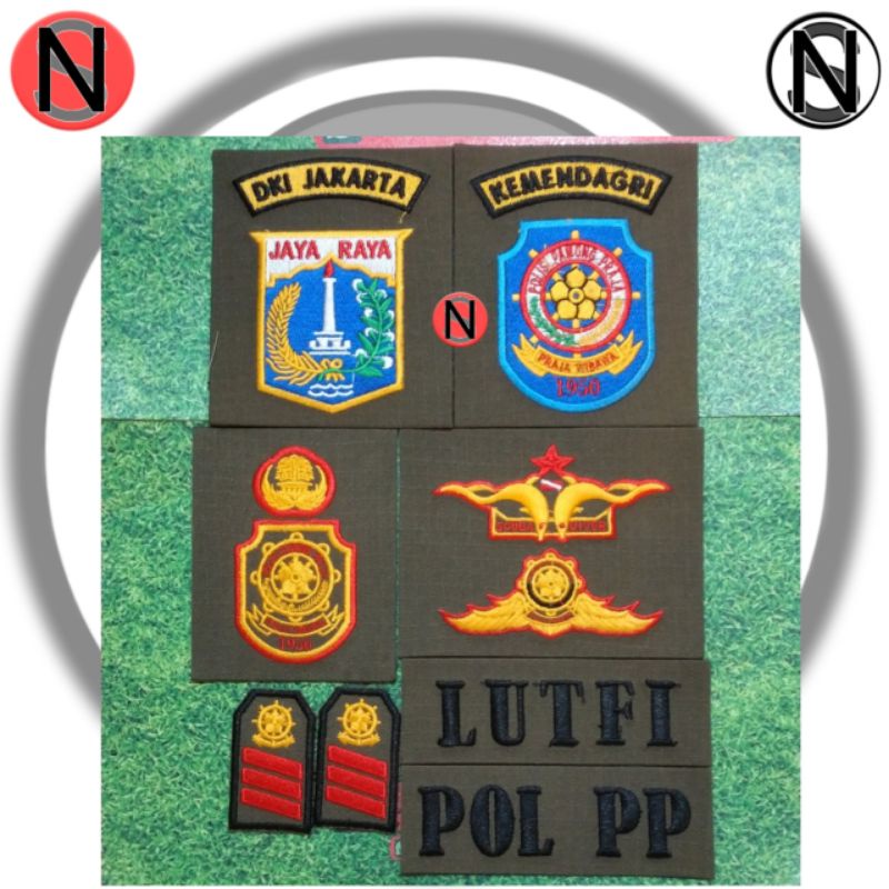 Jual ATRIBUT PDL POLPP TIMBUL TANPA LIS PINGGIR DAN PAKAI PENGERAS ...