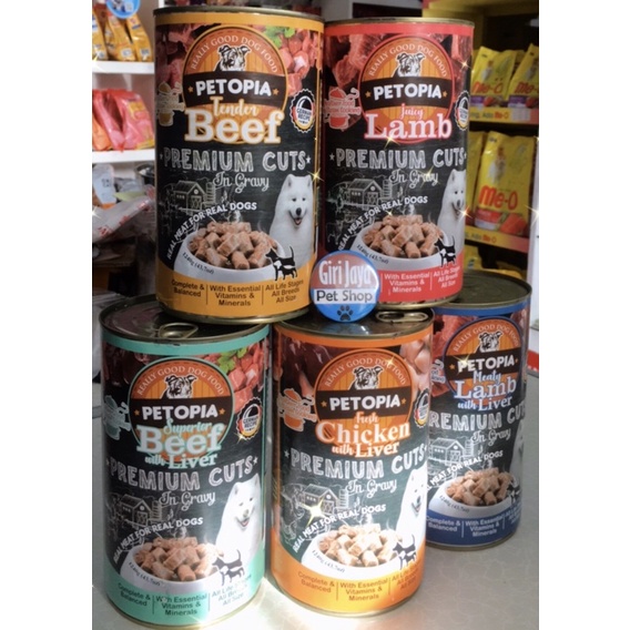 Jual PETOPIA Dog Food 1240g - Makanan Basah Anjing Kaleng | Shopee ...