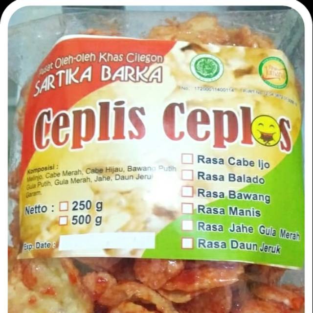 Jual Emping Ceplis Balado/Melinjo Ceplis /Oleh -oleh Khas Banten ...