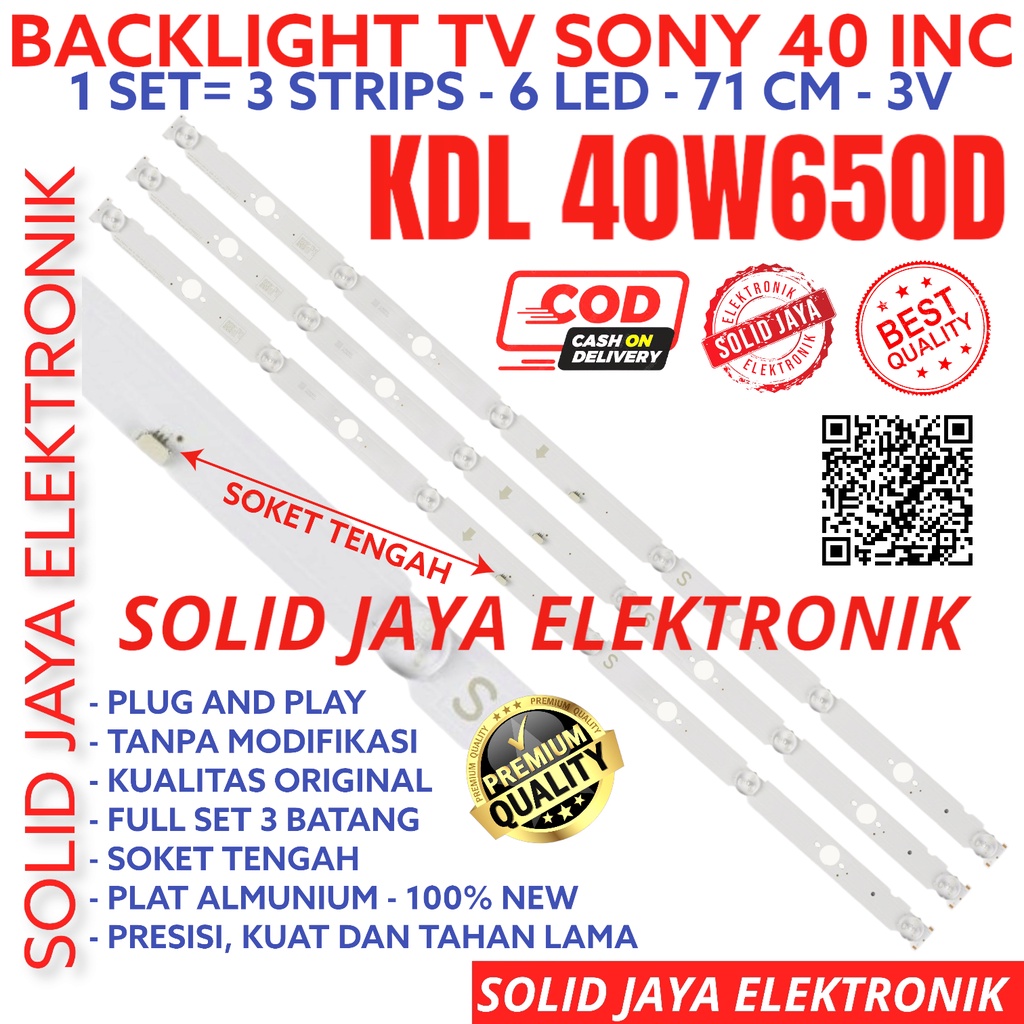 Jual BACKLIGHT TV LED SONY 40 INC KDL 40W650 40W650D KDL40W650D ...
