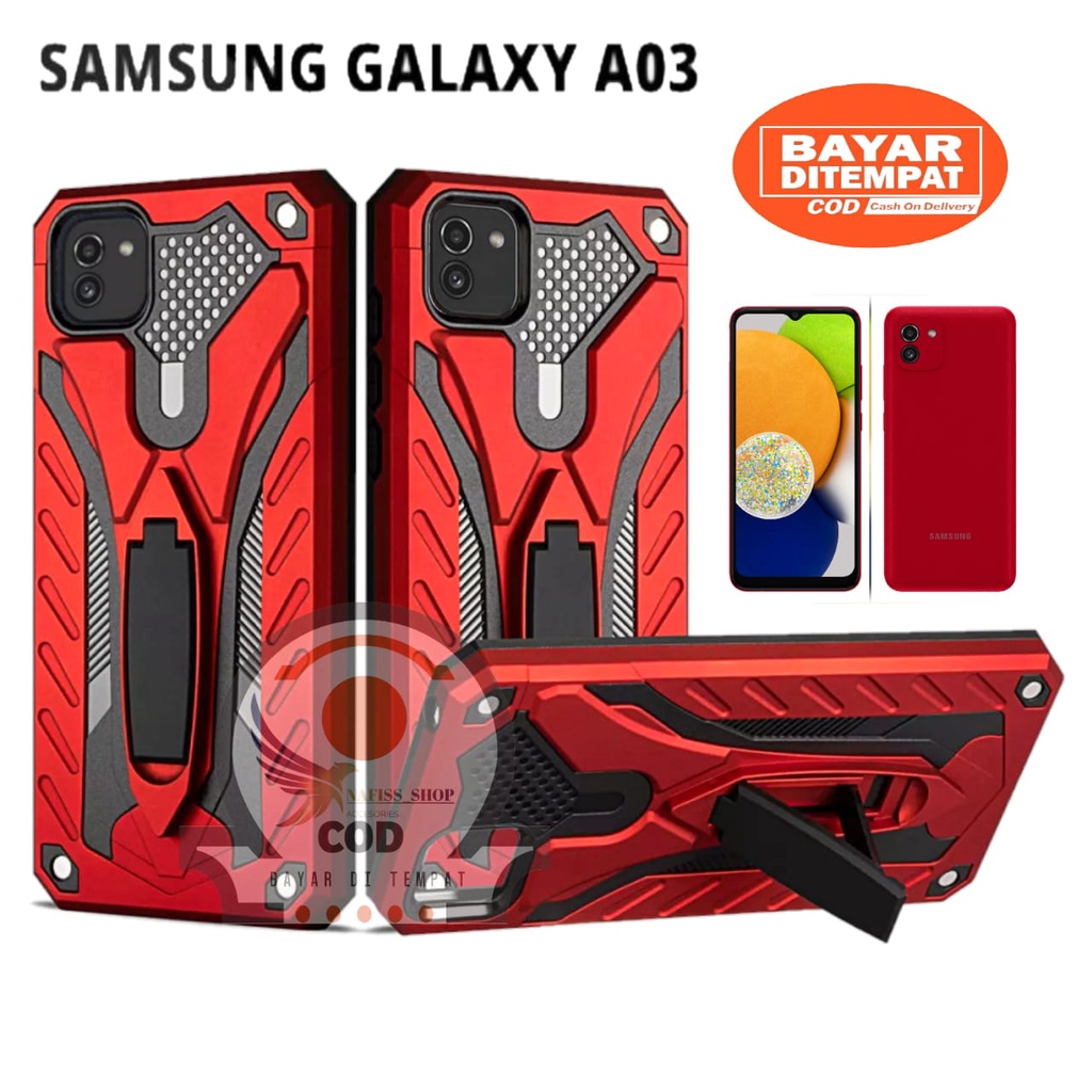 Jual Case Hp Samsung A03 Hardcase Transformer Case Phantom / Case Rugged Standing New Cover ...