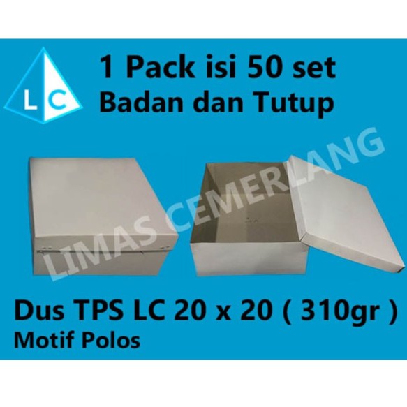 Jual DUS TPS LC 20x20 100 lbr ( Dus Kue | Dus Snack | Dus Roti ) 310gr ...