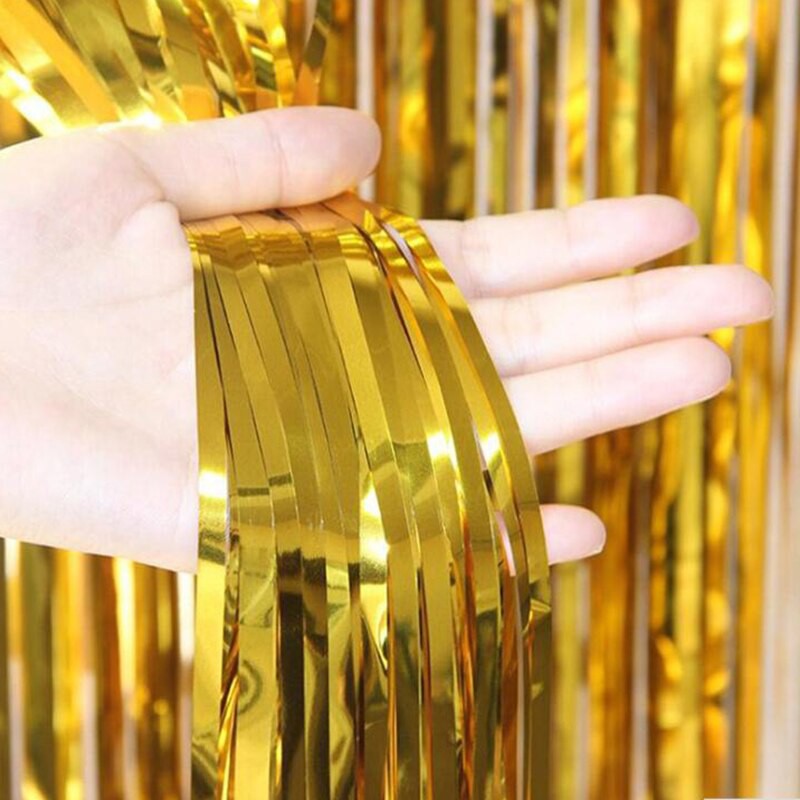 Jual tirai foil / tirai rumbai / foil curtain / backdrop foil / tirai ...