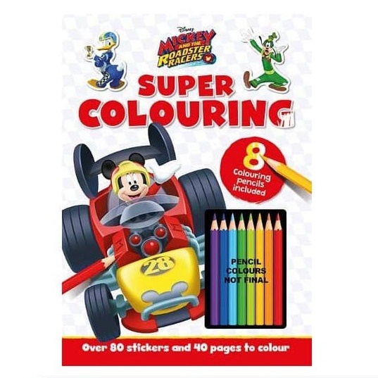 Jual Mickey Mouse and The Roadster Racers Super Colouring Book with 80 ...