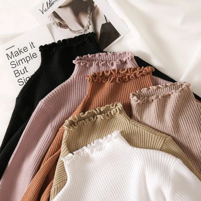 Jual INNER RAJUT / BAJU DALAMAN HIJAB TURTLENECK | Shopee Indonesia