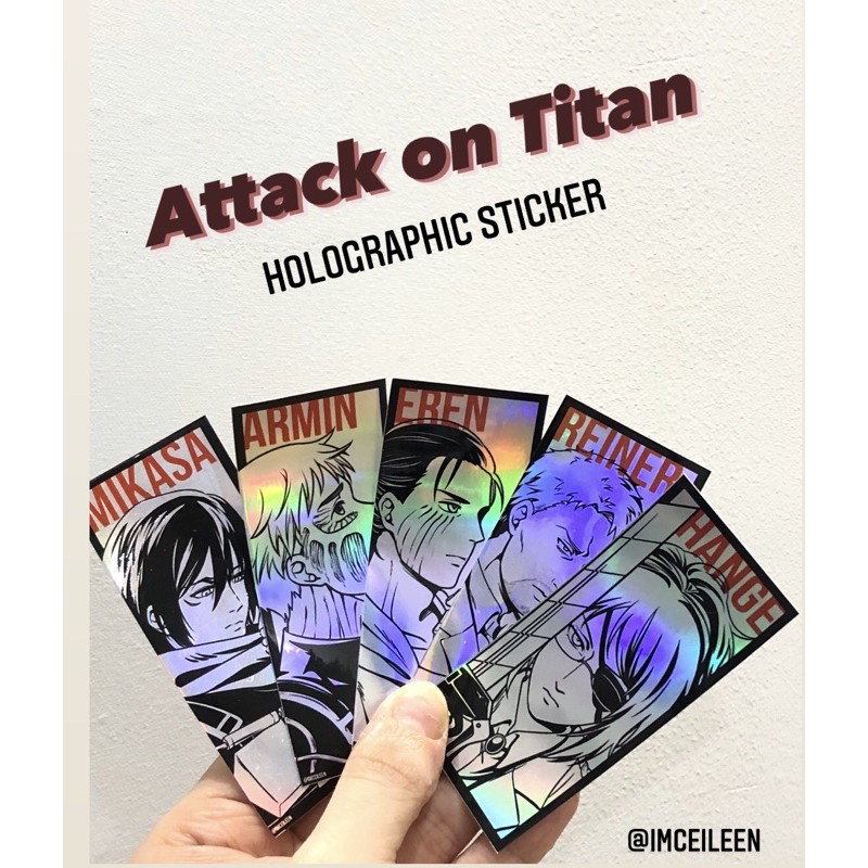 Jual ATTACK ON TITAN HOLOGRAPHIC STICKER Vol.1 [LAST STOCK] | Shopee ...