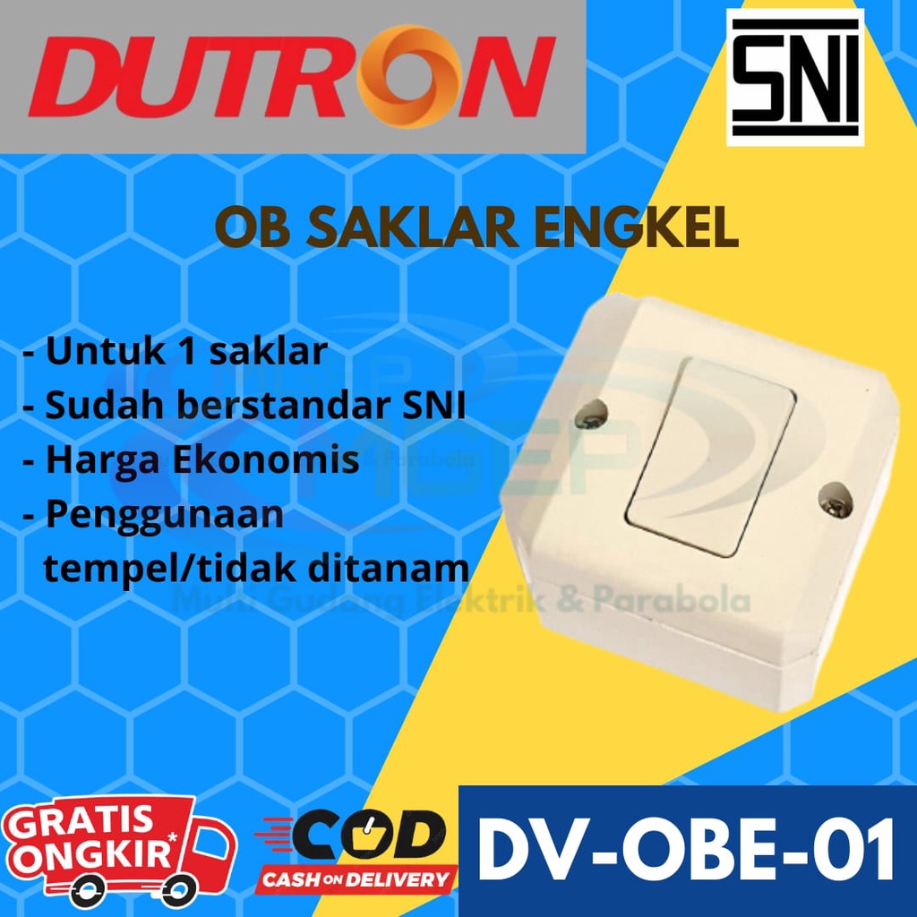Jual Dutron Saklar Single Outbow OB Dutron Saklar Engkel OB DV OBE 01 ...