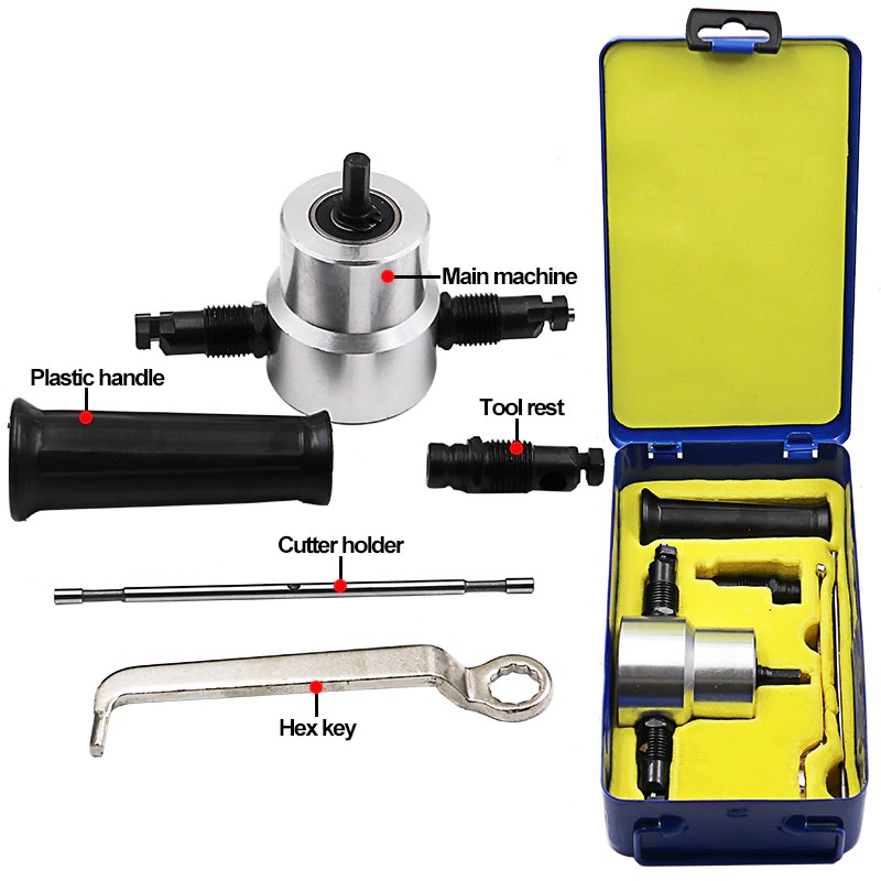 Jual FREE ONGKIR 1 Set Nibble Metal Cutting Double Head Sheet Nibbler ...