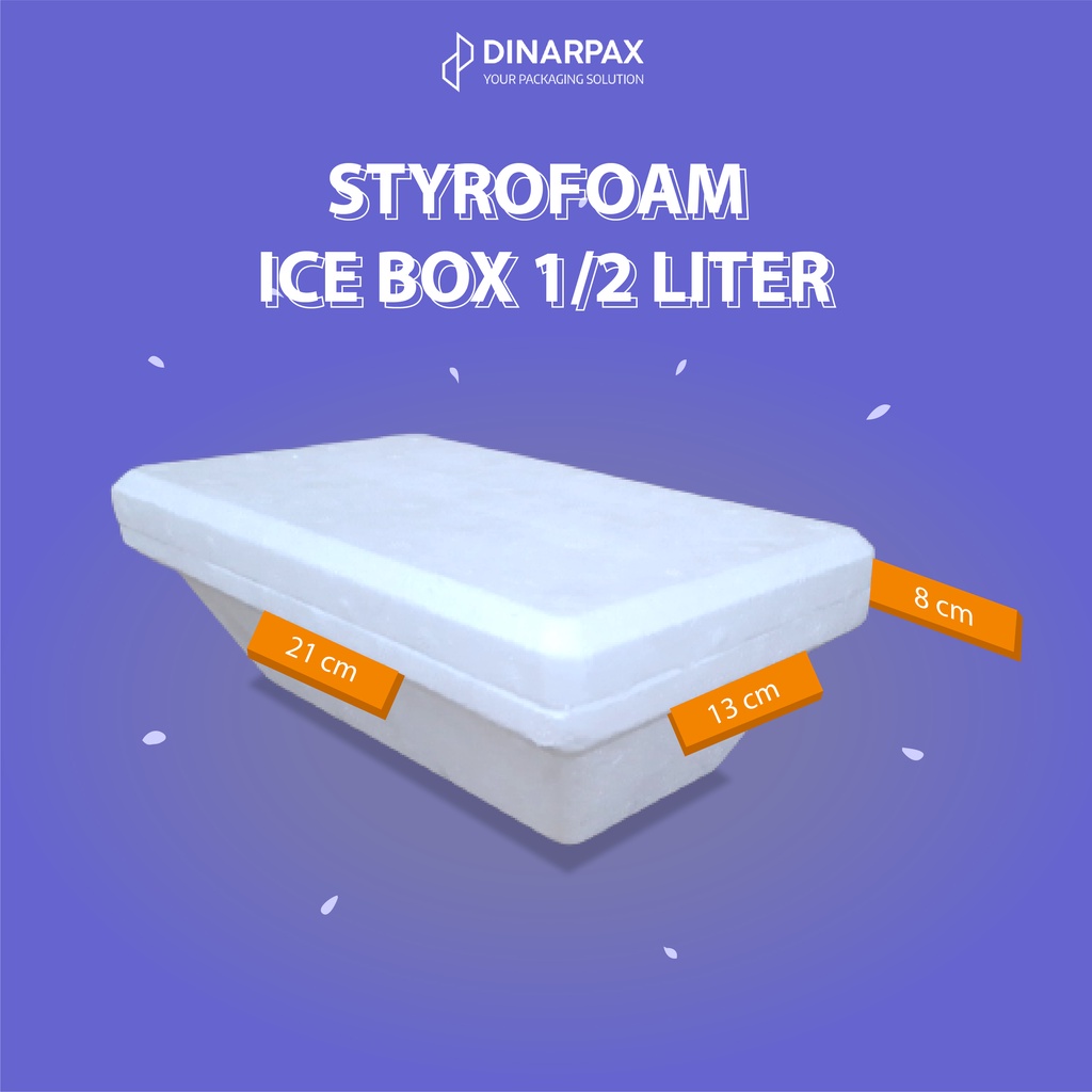 Jual Styrofoam box 1/2 ltr/Dinar Box /Cooler Box / Frozen Box / Ice cream Box /Bandung | Shopee ...
