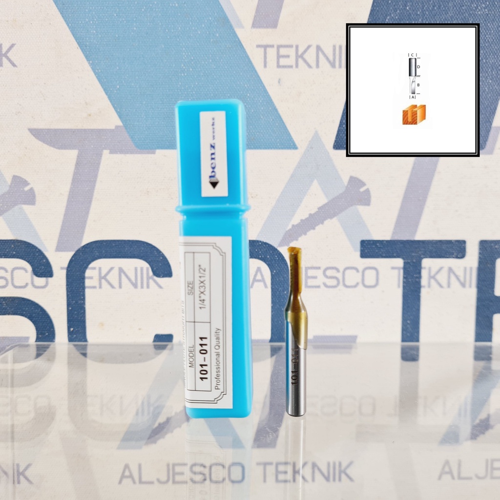 Jual BENZ 101-011 MATA PROFIL LURUS 3MM STRAIGHT BIT | Shopee Indonesia