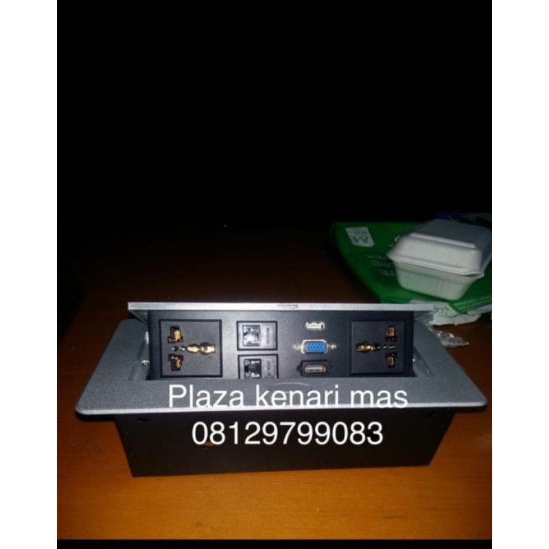 Jual stop kontak meja table power soket table socket power VGA LAN DATA ...