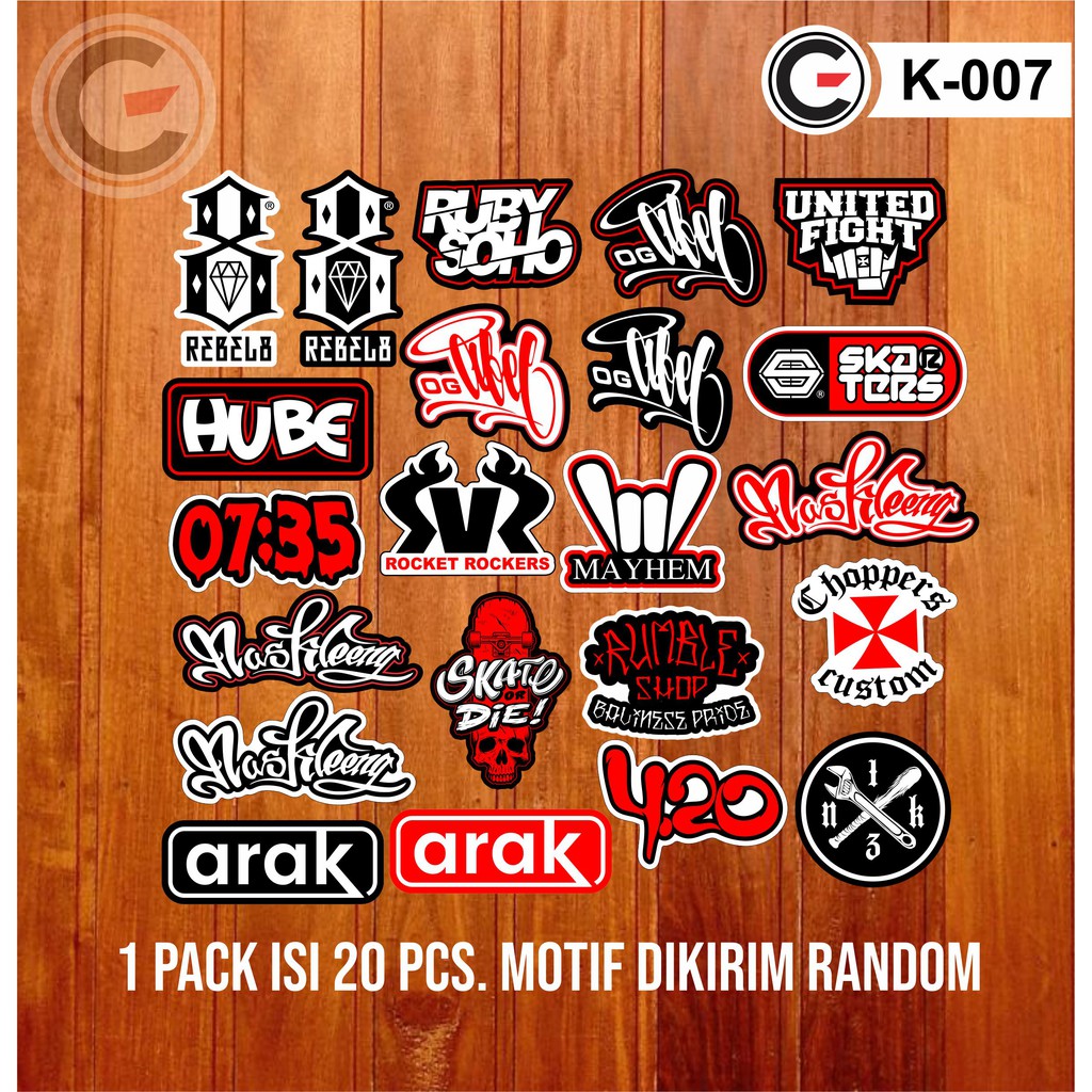Jual 20pcs STICKER SABLON,STICKER DISTRO,STICKER OGABEL,SKATERS ...