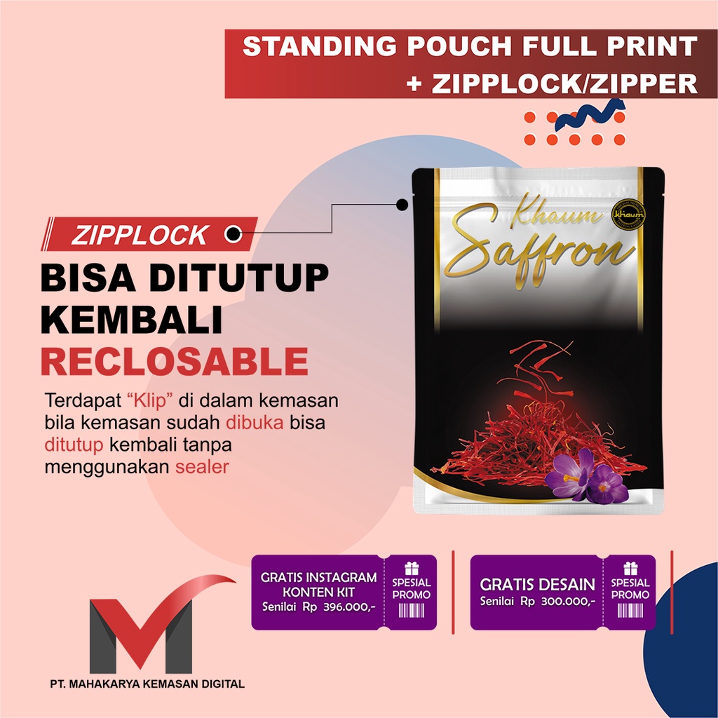 Jual CETAK KEMASAN SACHET TEH SAFFRON (SAMPLE) | Shopee Indonesia