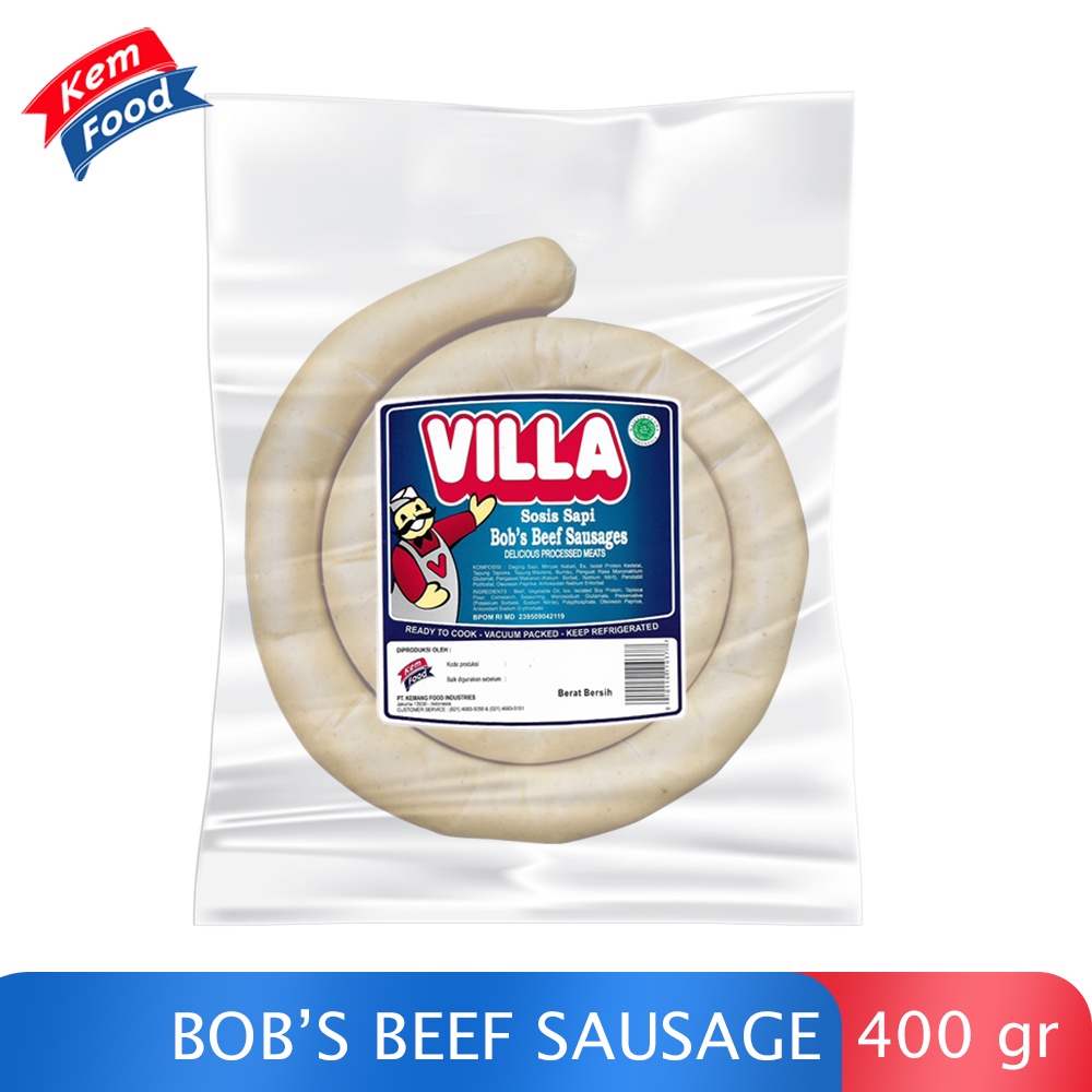 Jual Villa Sosis Sapi - Bobs Beef Sausages 1 meter (400 gr) | Shopee ...