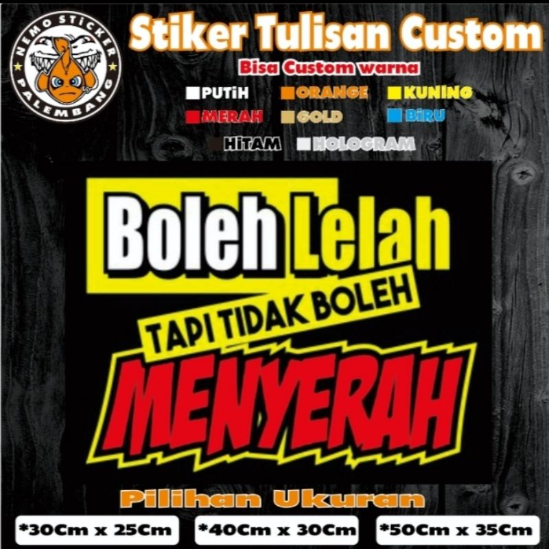Jual stiker tulisan kata2 kaca mobil | Shopee Indonesia
