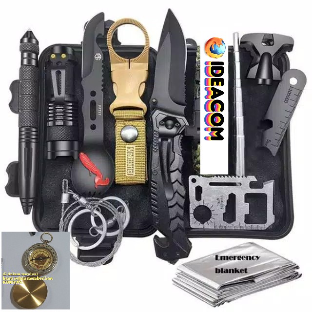 Jual alat bertahan hidup Survival Kit 11 in 1 Multifunctional First Aid SOS Tools. - 039 ...