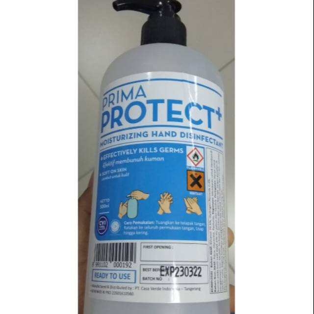 Jual Prima Protect Hand Sanitizer 500ML | Shopee Indonesia