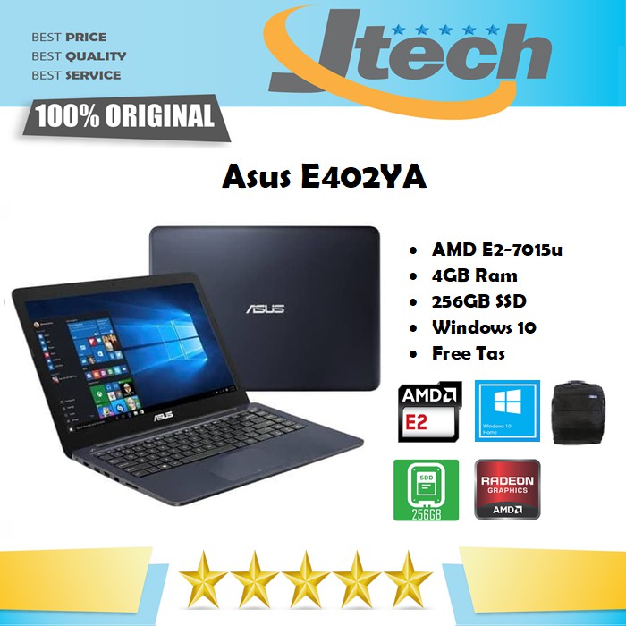 Jual ASUS E402YA GA301T GA302T - AMD E2-7015 - 4GB - 256GB SSD - 14 ...