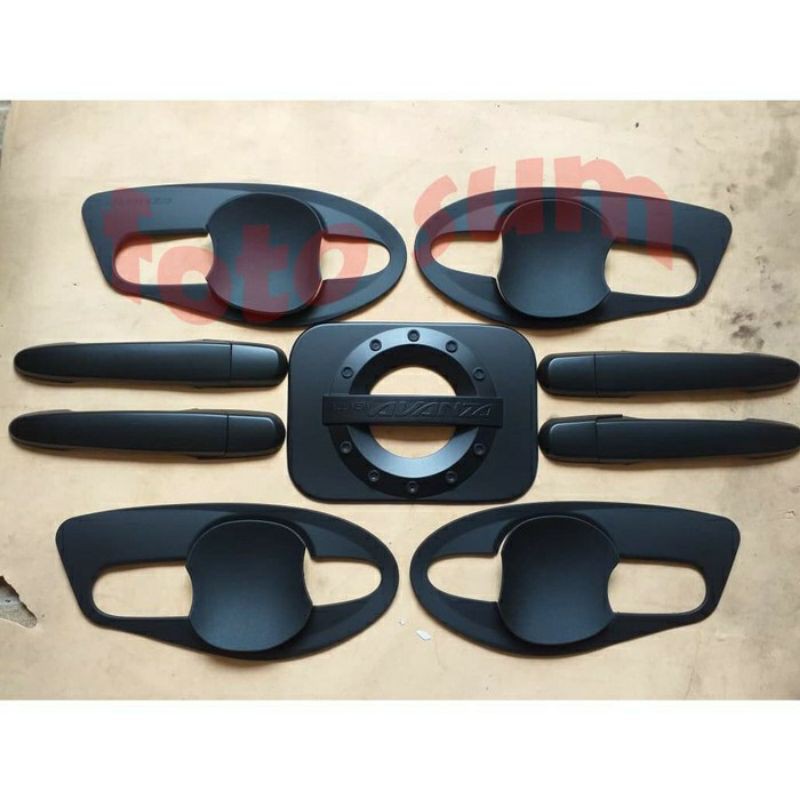 Jual Paket Cover Door Handle + Outer handle + Tank Cover All New Avanza Xenia Full Hitam Doff ...