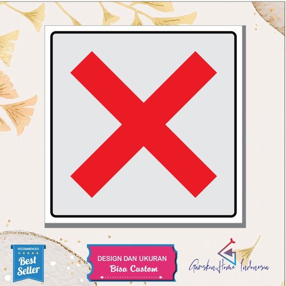Jual stiker tanda silang | Shopee Indonesia