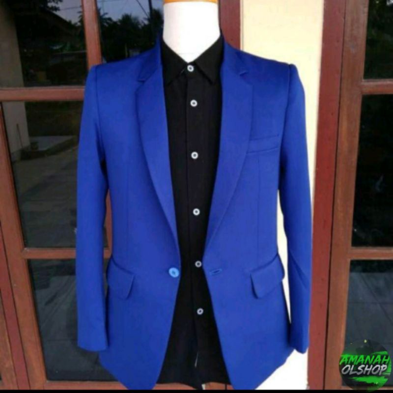 Jual Jas Pria Biru Jas Formal pria Jas Wisuda | Shopee Indonesia