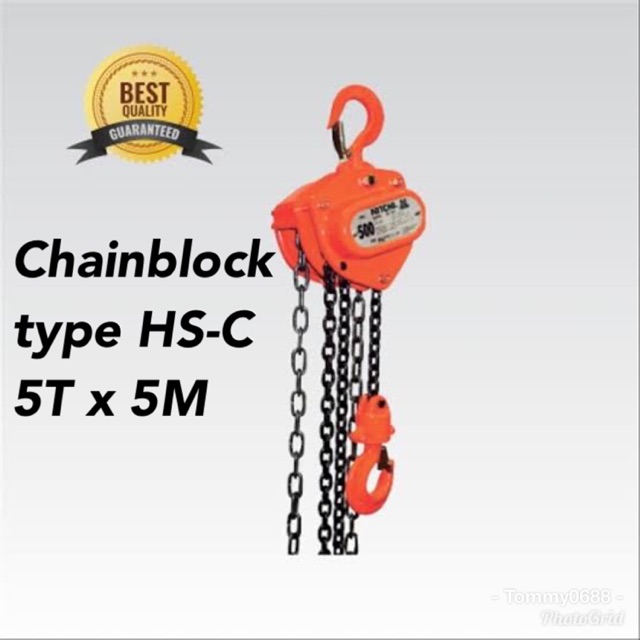Jual CHAIN BLOCK HSC 5T x 5M TAKEL TIPE HS-C 5 TON x 5 METER | Shopee ...